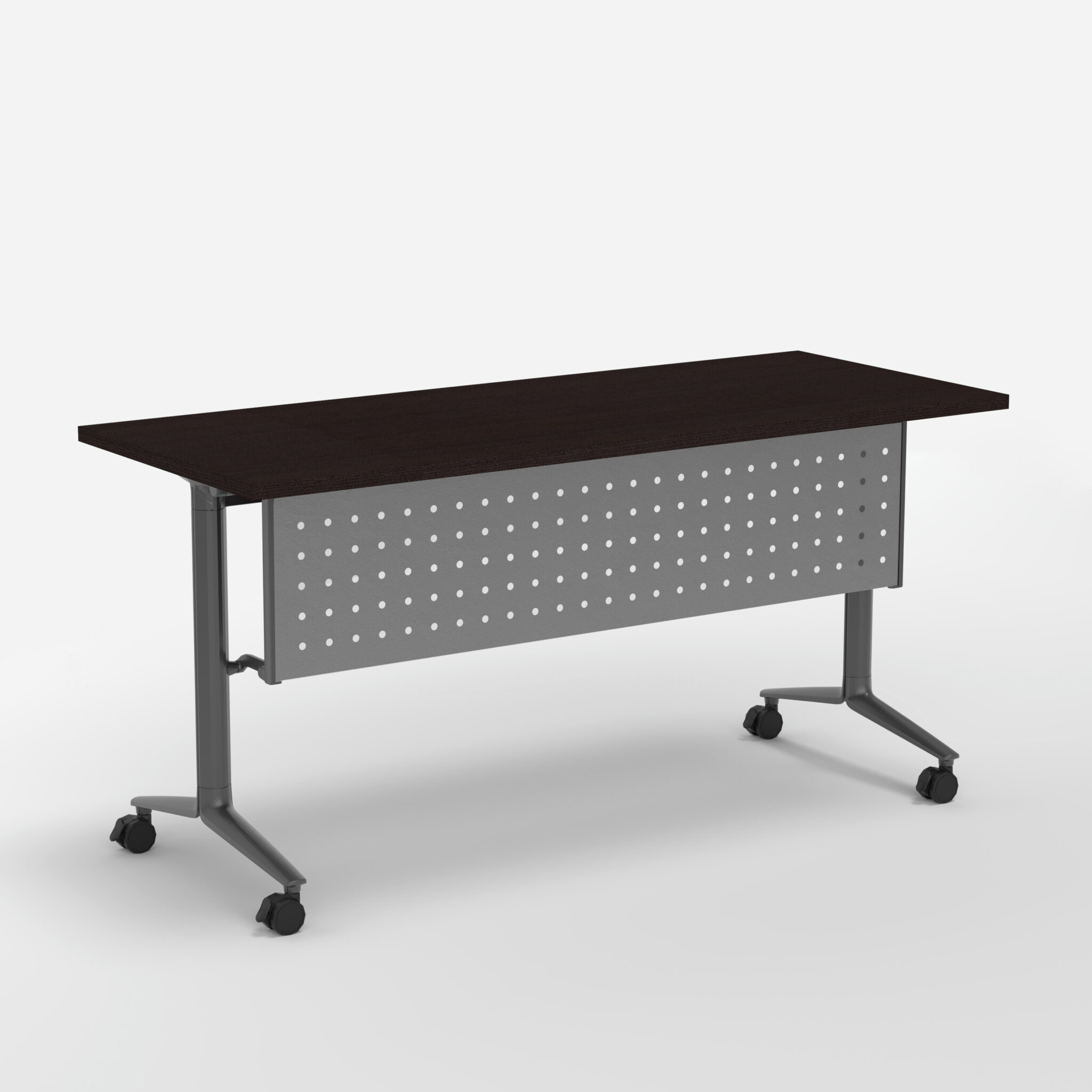 Flip Series Nesting Training Table with T-Leg with Ganging Work Surface ...