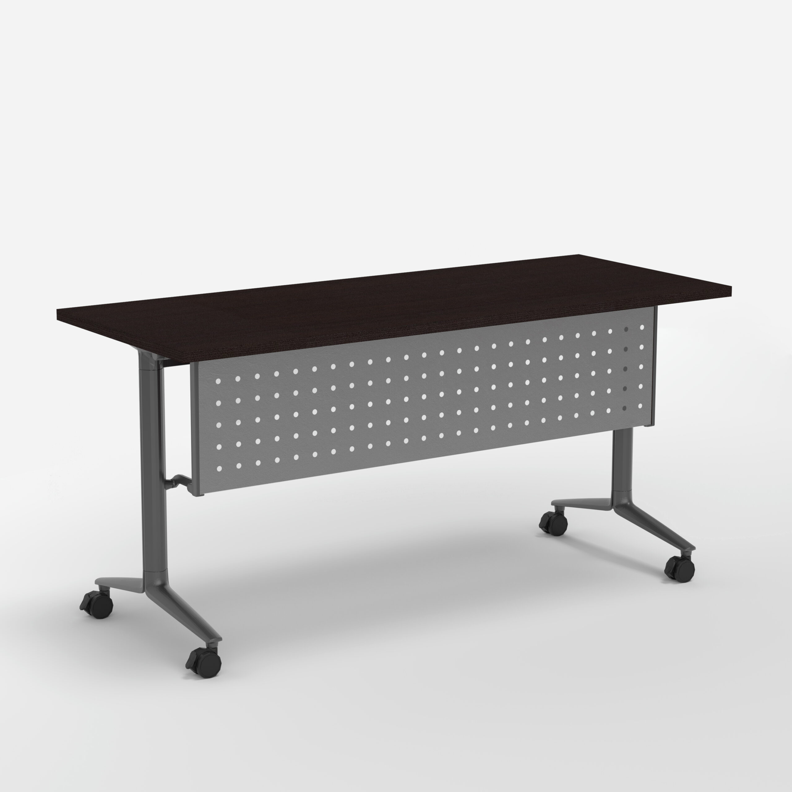 Flip Series Nesting Training Table with T-Leg with Ganging Work Surface ...